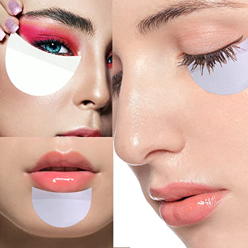 TULOBI 200 Pcs Eyeshadow Shields for Eye Makeup Eyeshadow Pads Professional Stencils Lint Free Under Eye pads Under Patches Guards Prevent Makeup Residue