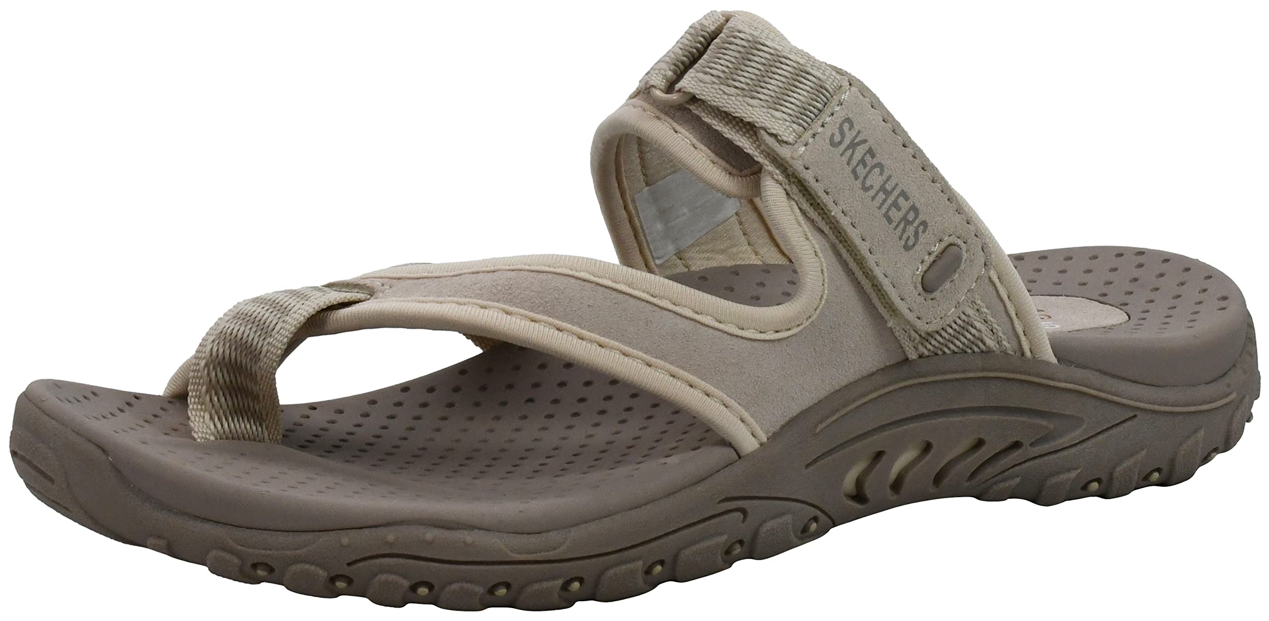 Skechers Women's Reggae-Rasta Flip-slop Sandals Flop, Light Tan, 11 M US