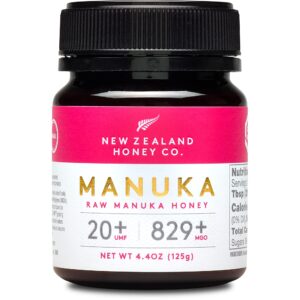 new zealand honey co. raw manuka honey umf 20+ | mgo 829+, umf certified / 4.4oz