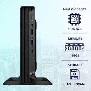 HP Pro Mini 400 G9 Business Desktop Intel 14 Core i5-13500T, (Beats Intel i7-12700T), 16GB RAM, 512GB NVMe, WiFi 6 + BT, RJ-45, 2X DP Port, 2X HDMI, Wired KB & Mouse, 3 YR, W11P