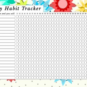 2024 Monthly Desktop/Wall Calendar/Planner - Habit Tracker - Daily, Weekly & Monthly Goal Motivational Habit Tracking Journal Inspirational - (Edition #01)