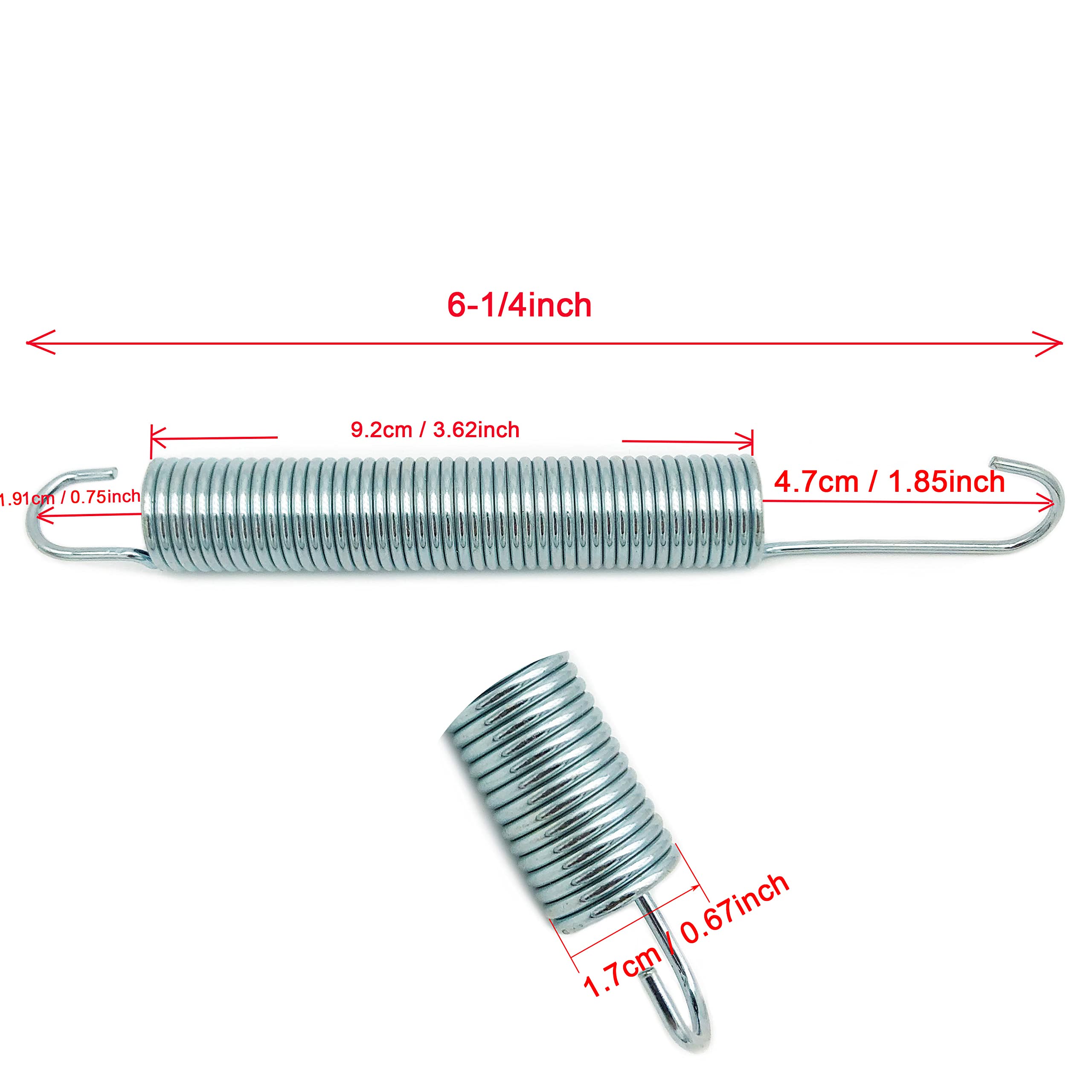 Souldershop 6-1/4 inch Replacement Recliner Chair Mechanism Furniture Tension Springs Long Neck Style (Pack of 1)