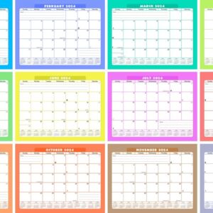 2024 Monthly Desktop/Wall Calendar/Planner - Habit Tracker - Daily, Weekly & Monthly Goal Motivational Habit Tracking Journal Inspirational - (Edition #07)