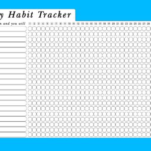 2024 Monthly Desktop/Wall Calendar/Planner - Habit Tracker - Daily, Weekly & Monthly Goal Motivational Habit Tracking Journal Inspirational - (Edition #07)