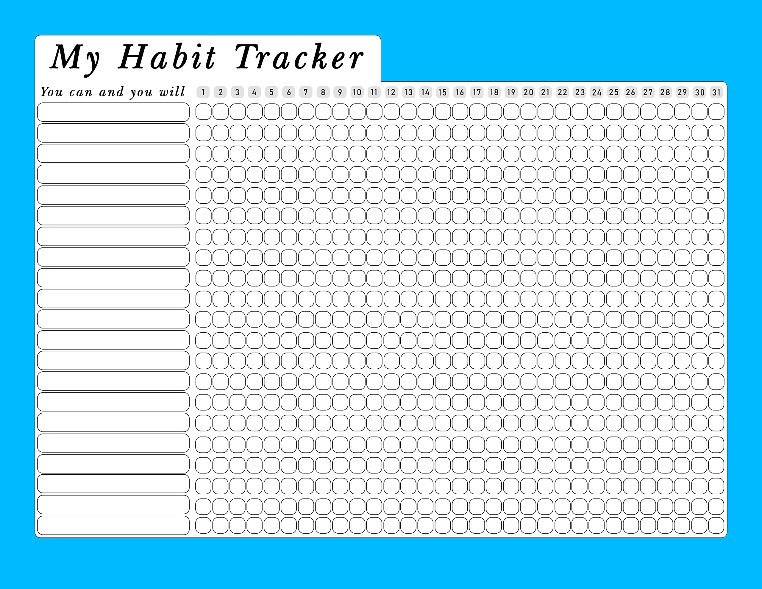 2024 Monthly Desktop/Wall Calendar/Planner - Habit Tracker - Daily, Weekly & Monthly Goal Motivational Habit Tracking Journal Inspirational - (Edition #07)