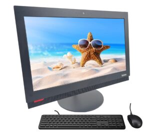 lenovo thinkcentre m810z all in one desktop computer pc, intel core i3-6100 3.70 ghz processor, 8gb ram, 256gb ssd, wifi & bluetooth, keyboard mouse, win 10 professional (renewed)