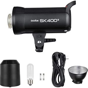 Godox 2* SK400ii 800Ws Studio Strobe Flash Lighting Kit:2 Pack SK400II Monolight with Bowens Mount for Photography and Studio Video Shooting with Light Stand,Softbox,Umbrella,Reflector,Barn Door...