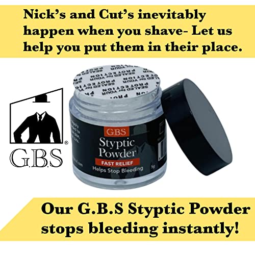 G.B.S Styptic Powder 5G Twist off Cap and Protective Seal, Pack of 3