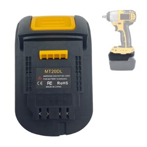 zdtzan mt20dl battery adapter for makita 18v li-ion battery use on dewalt 20v battery tool, convert for dewalt 18v 20v dcb200 li-ion battery cordless power tools