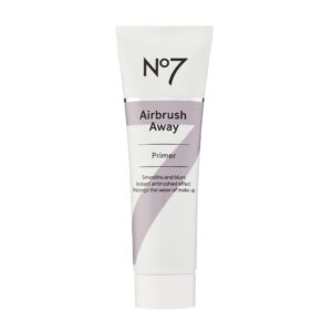 no7 airbrush away primer - hydrating makeup primer with hyaluronic acid for face - smooths appearance of fine lines & wrinkles for seamless makeup application (30ml)