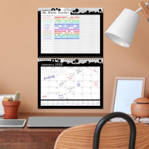 2025 Monthly Desktop/Wall Calendar/Planner - Habit Tracker - Daily, Weekly & Monthly Goal Motivational Habit Tracking Journal Inspirational - (Edition #015)