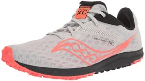 saucony women's kilkenny xc9 flat cross country running shoe, fog/black/vizi, 8.5