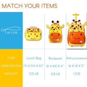 TWISE SIDE-KICK PRESCHOOL BACKPACK FOR KIDS AND TODDLERS (GIRAFFE)