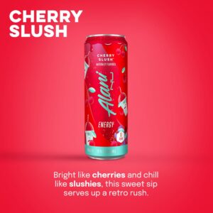 Alani Nu CHERRY SLUSH Sugar Free, Low Calorie Energy Drinks | 200mg Caffeine | Pre Workout Performance with Antioxidants | Biotin B Vitamins | Zero Sugar | 10 Calories | 12 Fl Oz Cans (12 Pack)