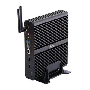 hunsn 4k fanless mini pc, desktop computer, server, intel core 11th gen i7 1165g7, windows 11 pro or linux ubuntu, bm14, dp, hdmi, lan, 64g ram ddr4, 1tb nvme ssd