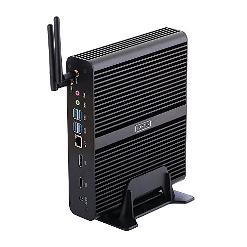 HUNSN 4K Fanless Mini PC, Desktop Computer, Server, Intel Core 11th Gen I7 1165G7, Windows 11 pro or Linux Ubuntu, BM14, DP, HDMI, LAN, 64G RAM DDR4, 1TB NVME SSD