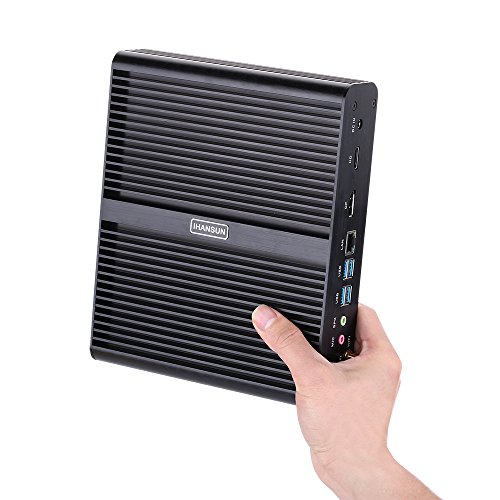 HUNSN 4K Fanless Mini PC, Desktop Computer, Server, Intel Core 11th Gen I7 1165G7, Windows 11 pro or Linux Ubuntu, BM14, DP, HDMI, LAN, 64G RAM DDR4, 1TB NVME SSD