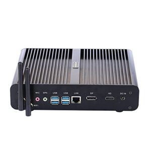 HUNSN 4K Fanless Mini PC, Desktop Computer, Server, Intel Core 11th Gen I7 1165G7, Windows 11 pro or Linux Ubuntu, BM14, DP, HDMI, LAN, 64G RAM DDR4, 1TB NVME SSD