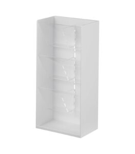 yamazaki home tower jewelry & makeup organizer, standup cosmetic storage box, display case - angled - abs plastic