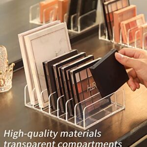 yzexi 2 Pcs Eyeshadow Palette Organizer Use for Bathroom Countertops, Wardrobe, Shelf, Drawer, Sunglasses, Wallet, Contour Kit (Cosmetic Storage Box Small&Large) Makeup (Clear), 7.08x5.12x1.97 in