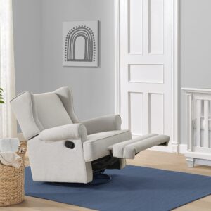 Oxford Baby Teegan Upholstered Swivel Glider & Recliner Nursery Chair, Sand