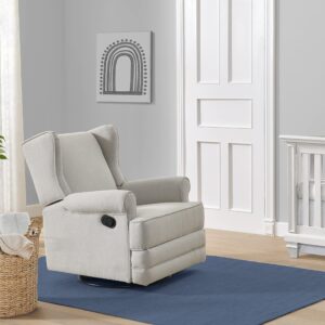 Oxford Baby Teegan Upholstered Swivel Glider & Recliner Nursery Chair, Sand