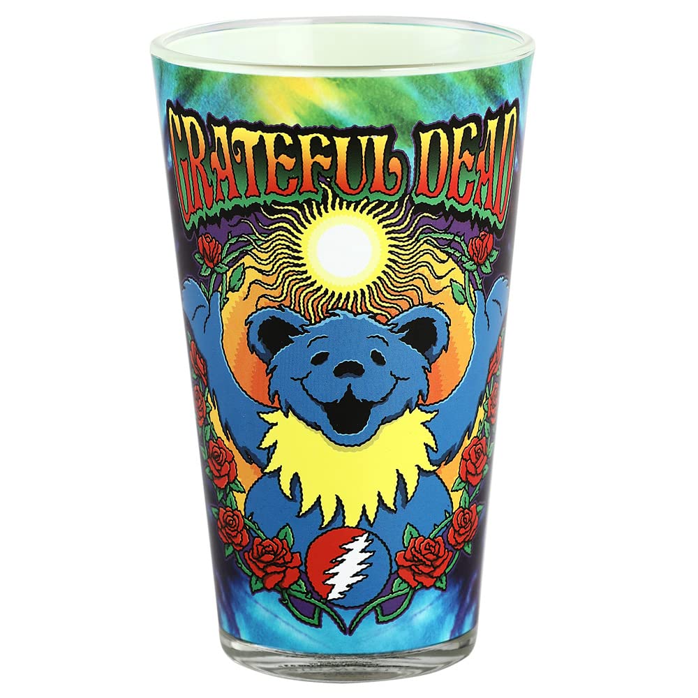 Bioworld Grateful Dead Dancing Bear 16 oz Glass