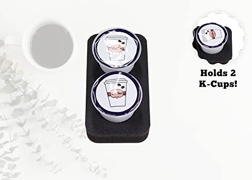 Polar Whale Hotel Hospitality Coffee Pod Storage Organizer 2 Piece Multi-Pack Tray Holder Waterproof Washable Bed and Breakfast Drawer Insert Holds 2 Pods Each Compatible with Keurig K-Cup 2 Pc Set