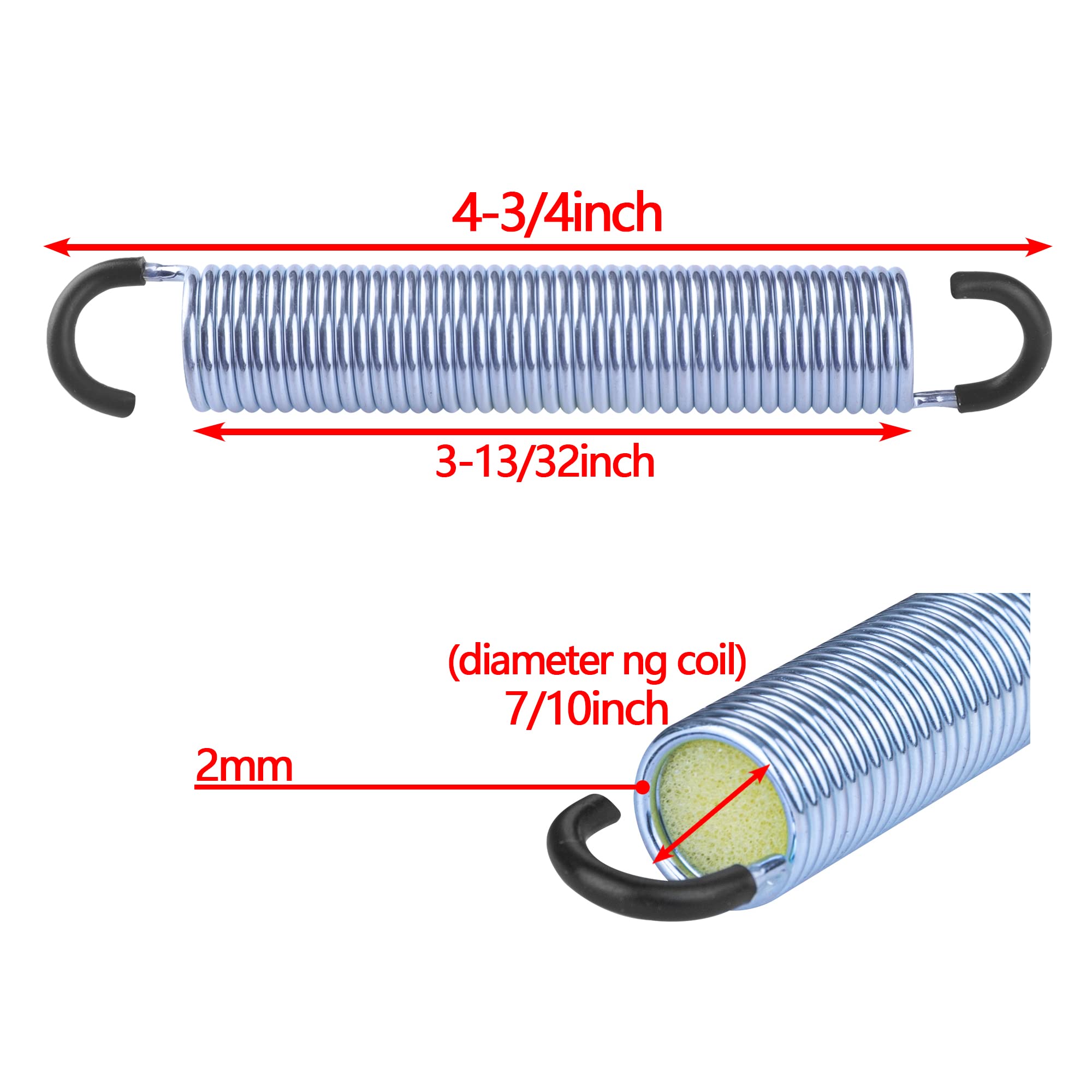 GUPO 4-3/4 inch （2Pcs Recliner Sofa Chair Replacement Springs Mechanism Tension Spring