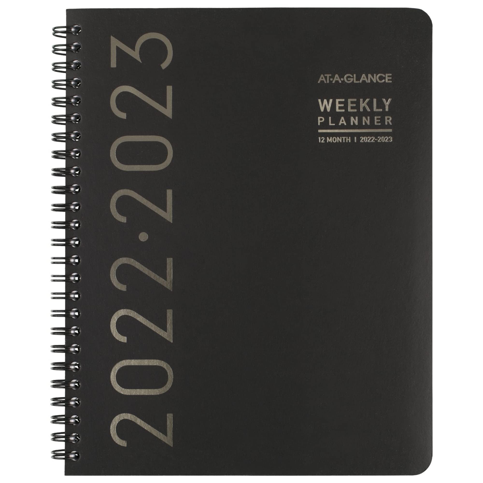 AT-A-GLANCE 2022-2023 Planner, Weekly & Monthly Academic, 7" x 8-3/4", Medium, Contemporary Lite, Black (7058XL0523)