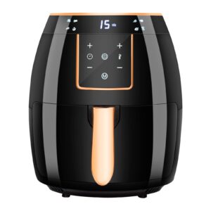 yensong air fryer 5.8qt,digital touch screen &temperature control,non-stick frying basket,free recipes,timer and auto shut off,1300w(black)