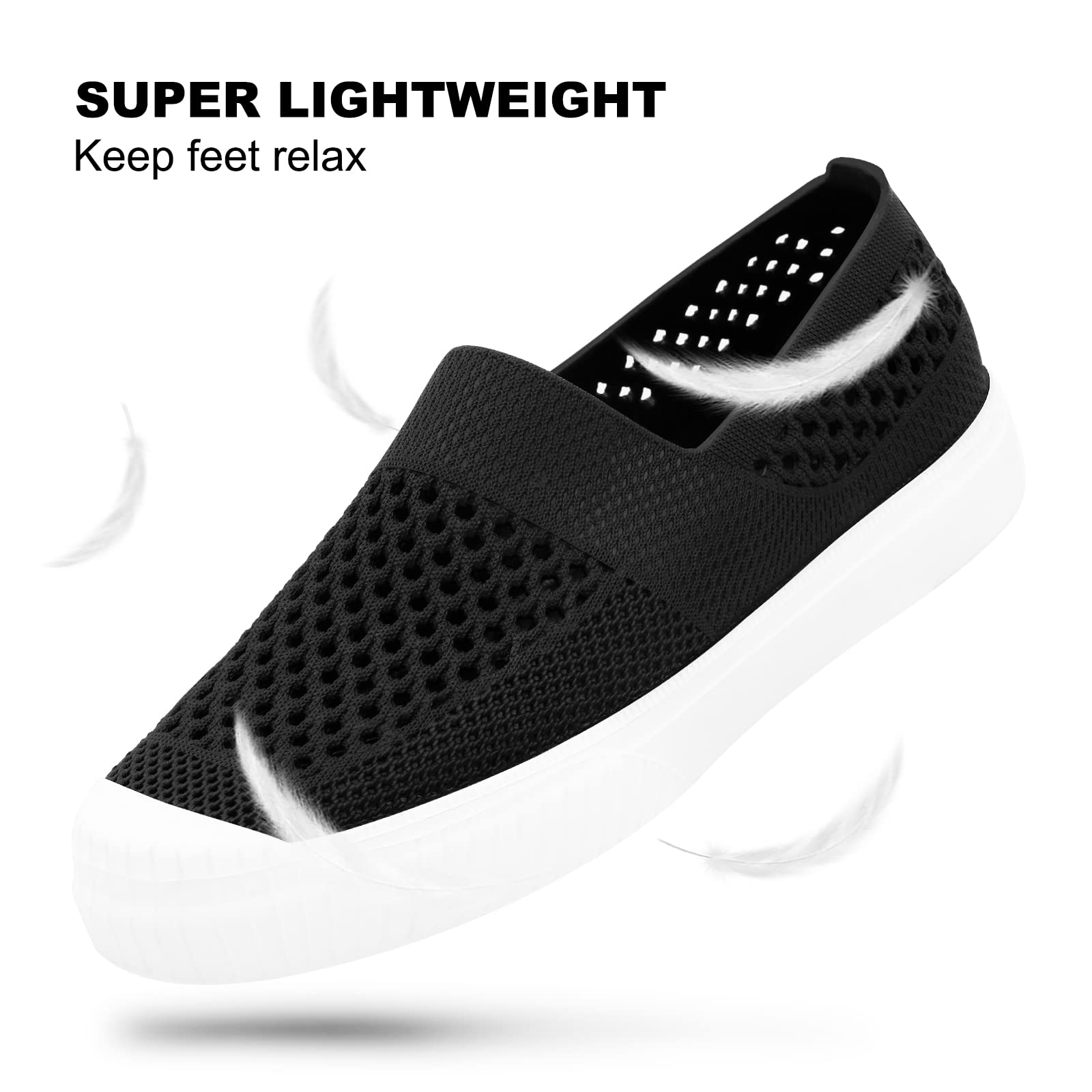 Women Water Shoes Quick-Dry Water Sports Shoes for Beach Swim Black