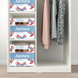 Deven Airplanes Cute Personalized Large Storage Baskets for Organizing Shelves with Handle,Closet Decorative Storage Bins for Toy, Bathroom,Nursery,Home 1 Pack