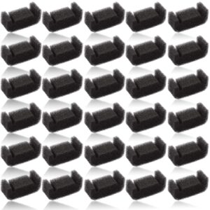 bercoor 30 pcs sponge filter for cat fountain pet fountain replacement foam filter pet fountain foam pre-filter cat fountain sponge foam filter for pet cats dogs fountain (black)