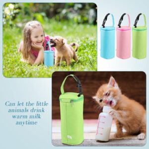 3 Pack Insulated Baby Bottle Bags Breastmilk Cooler Bag Portable Travel Baby Bottle Bag Thermal Insulated Bottle Bag Daycare Baby Bottle Holder Tote for Newborn Toddler Green Blue Pink