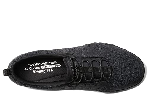 Skechers Women's Breathe Easy-Infi Knity Sneaker, Black, 7