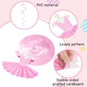 37 Pieces Ballet Birthday Party Supplies Ballerina Birthday Banner Ballerina Party Decoration Ballet Party Banner Ballerina Swirl Decoration Pink Ballerina Cutouts for Girls Birthday Baby Shower Party