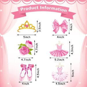 37 Pieces Ballet Birthday Party Supplies Ballerina Birthday Banner Ballerina Party Decoration Ballet Party Banner Ballerina Swirl Decoration Pink Ballerina Cutouts for Girls Birthday Baby Shower Party