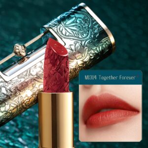 FLORASIS Blooming Rouge Love Lock Lipstick Long-Lasting Sculpting Lipstick Misty Matte Finish Lightweight Nourishing for Everyday Use (M1314 Together Forever)