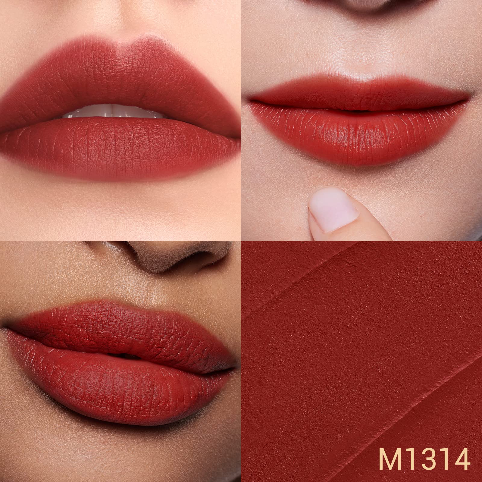 FLORASIS Blooming Rouge Love Lock Lipstick Long-Lasting Sculpting Lipstick Misty Matte Finish Lightweight Nourishing for Everyday Use (M1314 Together Forever)