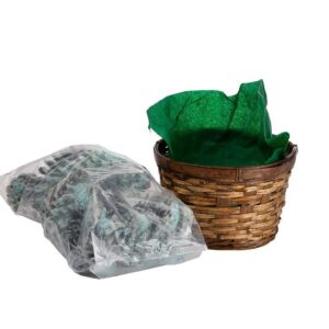 Plow and Hearth Color-Changing Fireplace Color Cones, 1 lb. in Gift Basket, Indoor/Outdoor Wood Fires, Fire Pit, Hostess Gift, Housewarming Gifts, 10 Minutes, Blue and Green Flames, 7" Dia. x 10" H