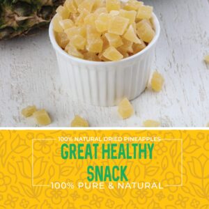 Dried Pineapple Chunks, 1 Pound. Dehydrated Pineapple Chunk, Dehydrated Pineapple Bulk, Dried Pineapple Bits. All Natural, Non-GMO, Lightly Sweetened Dried Pineapples, 16 oz.