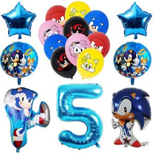 birthday balloons, party supplies boy 5th birthday balloon decoration (17pcs)