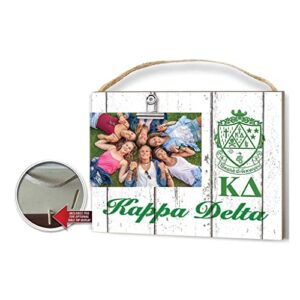 kh sports fan greek-kappa delta clip it weathered logo photo frame.