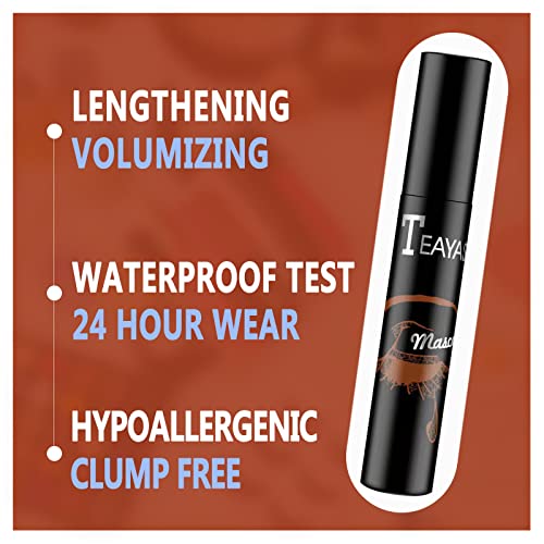 Copper Mascara Eyes Makeup Lengthening Waterproof Volumizing Curling Defining Brown Best Natural Hypoallergenic Colored - Cruelty Free