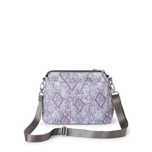 Baggallini Women's Calais Crossbody Bag, Blush Python