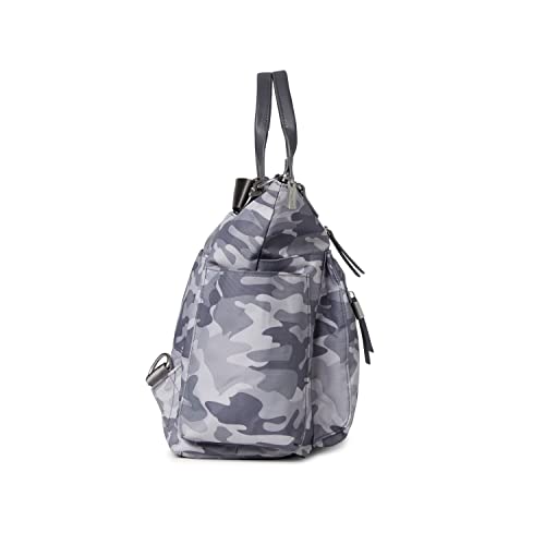 Baggallini womens 3-in-1 3 in 1 Convertible Backpack with RFID phone wristlet, Grey Camo Print, One Size US