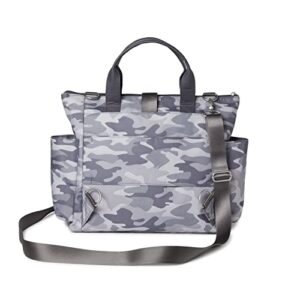 Baggallini womens 3-in-1 3 in 1 Convertible Backpack with RFID phone wristlet, Grey Camo Print, One Size US