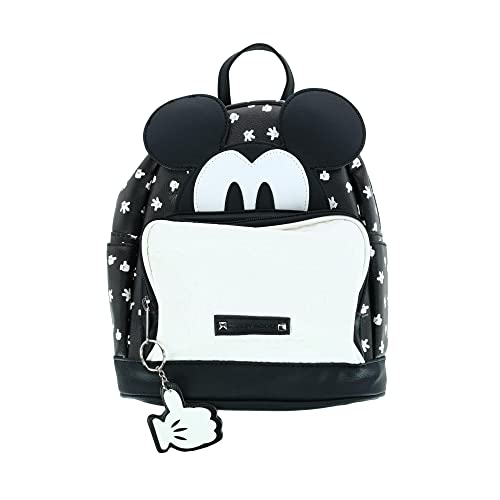 FastForward Wholesale Mickey 10 Mini Deluxe Backpack with 1 Front pocket, Black, One Size