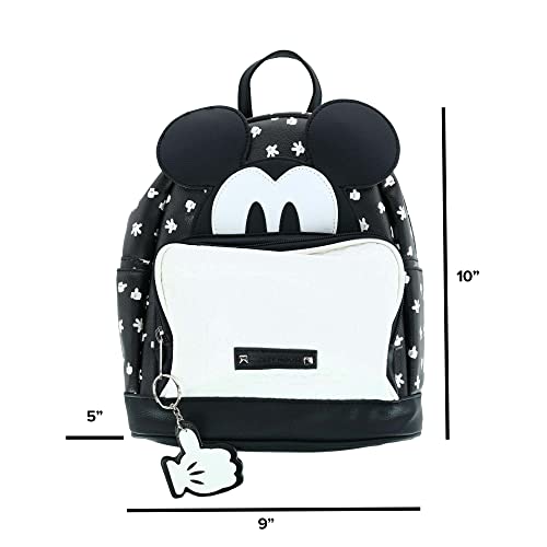 FastForward Wholesale Mickey 10 Mini Deluxe Backpack with 1 Front pocket, Black, One Size